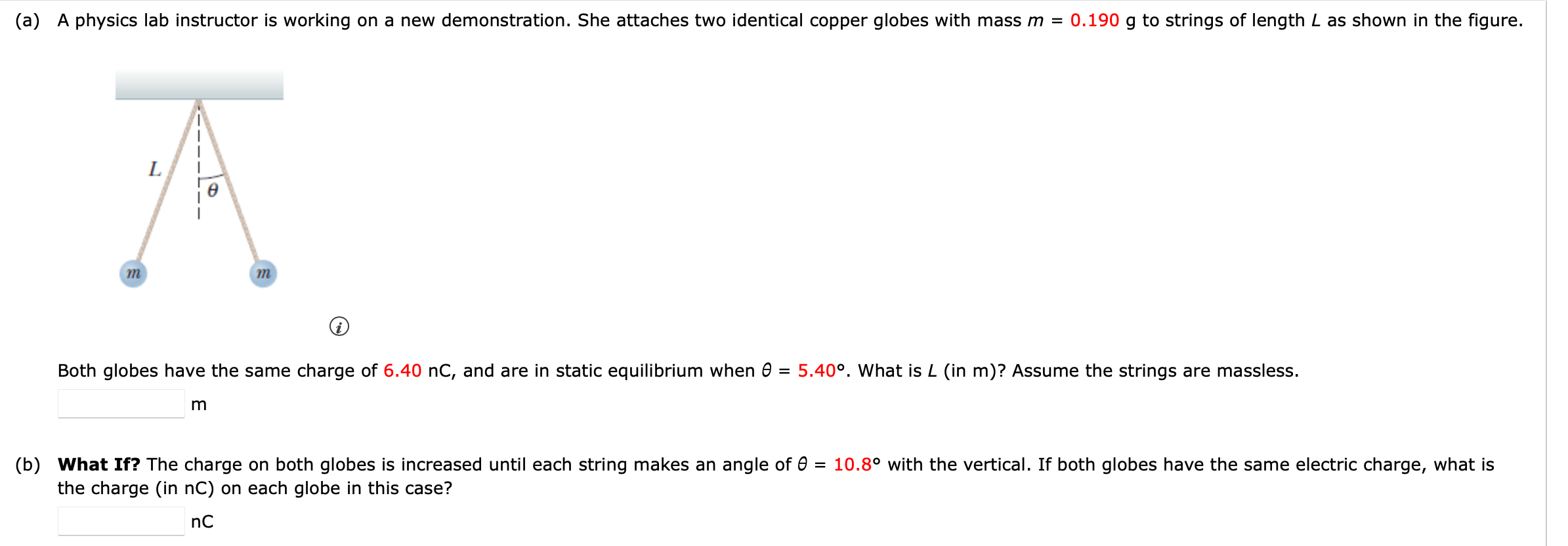 Solved (a) ﻿A physics lab instructor is working on a new | Chegg.com