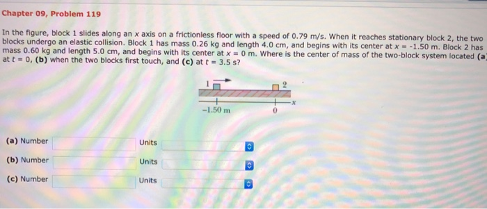 Solved Chapter 09, Problem 119 In the figure, block 1 slides | Chegg.com