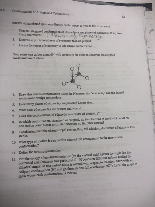 Solved nt 6 Conformations of Alkanes and Cycloalkanes 81 | Chegg.com