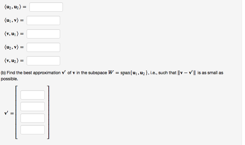 Solved (1 point) Consider C4 with the usual inner product, | Chegg.com