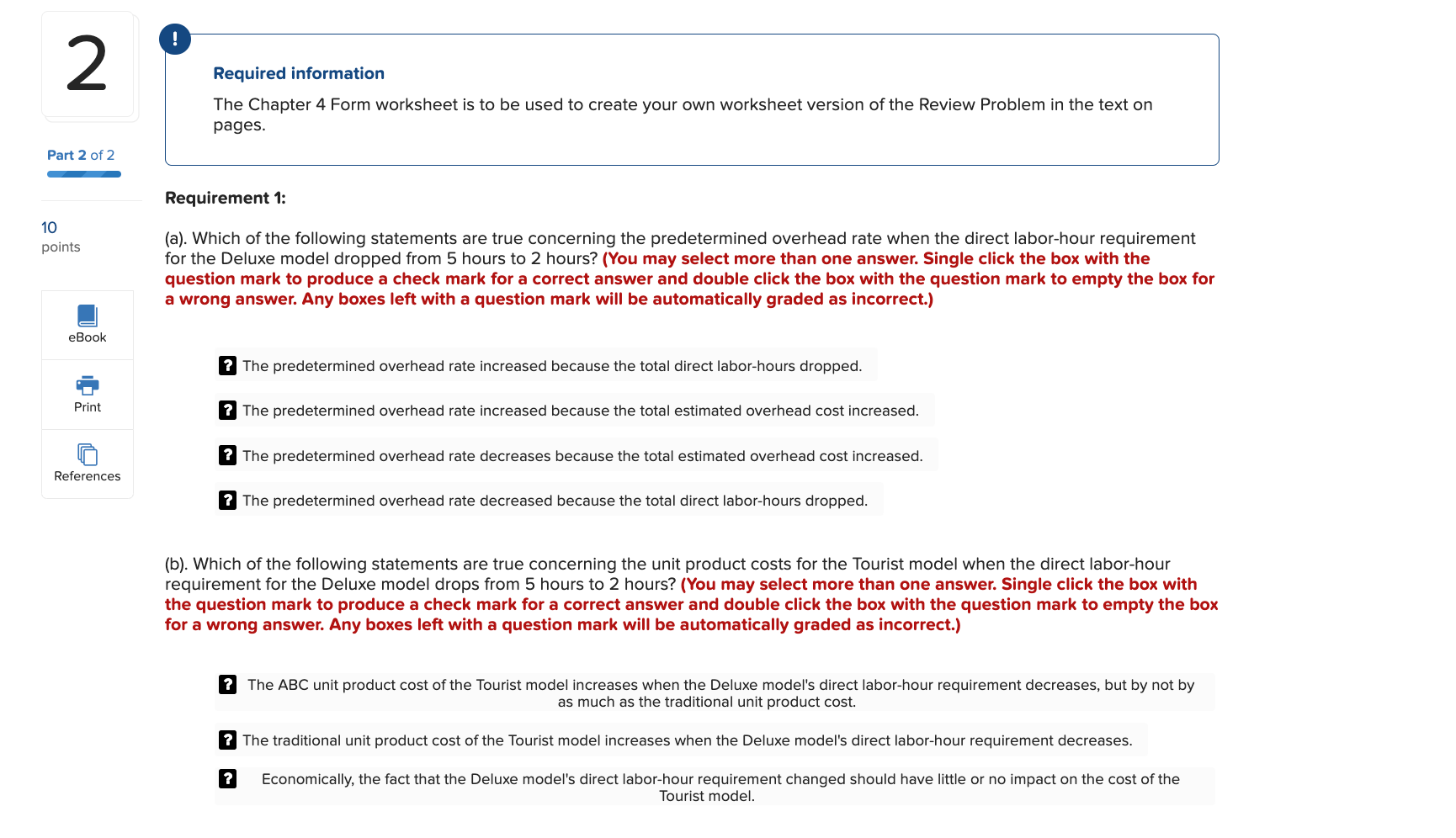 Required information The Chapter 4 Form worksheet is | Chegg.com