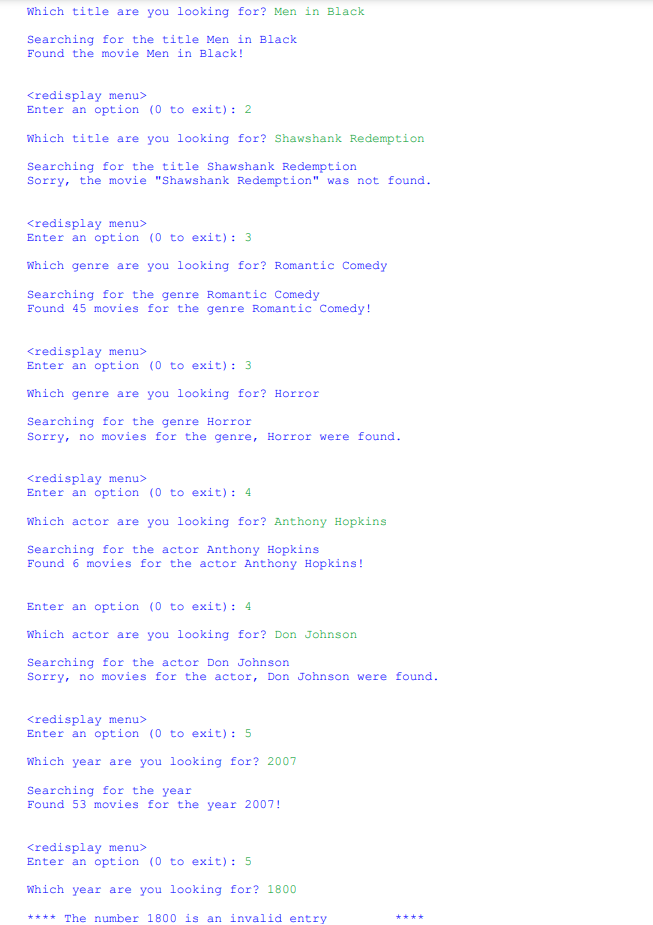 Write a program that allows a user to track/search | Chegg.com