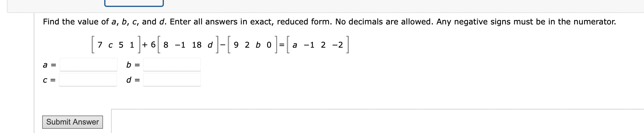 Solved Find the value of a,b,c, and d. Enter all answers in | Chegg.com