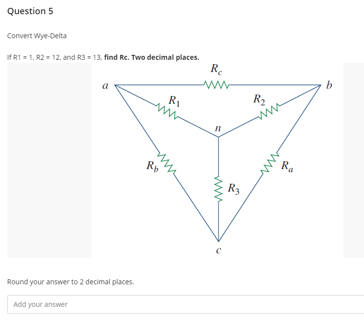 Solved If R1 = 3, R2 = 11, and R3 = 13, find Ra. Two | Chegg.com