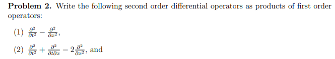 Solved Problem 2 Write The Following Second Order