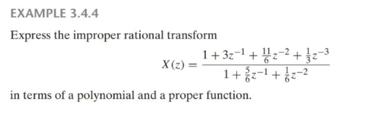 Solved Express the improper rational transform | Chegg.com