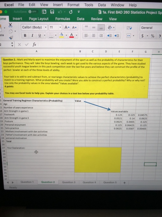 Solved Excel File Edit View Insert Format Tools Data Window | Chegg.com