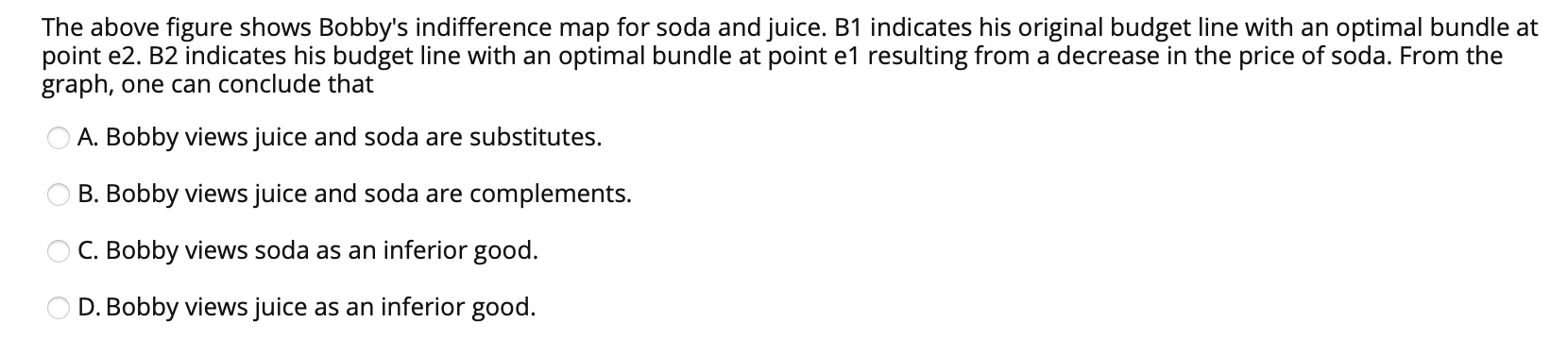 Solved Juice e2 ei B2 15 18 25 Soda The above figure shows | Chegg.com