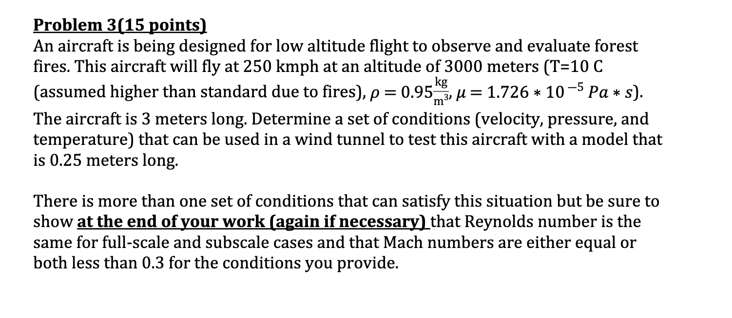 Solved Problem 3(15 points) An aircraft is being designed | Chegg.com