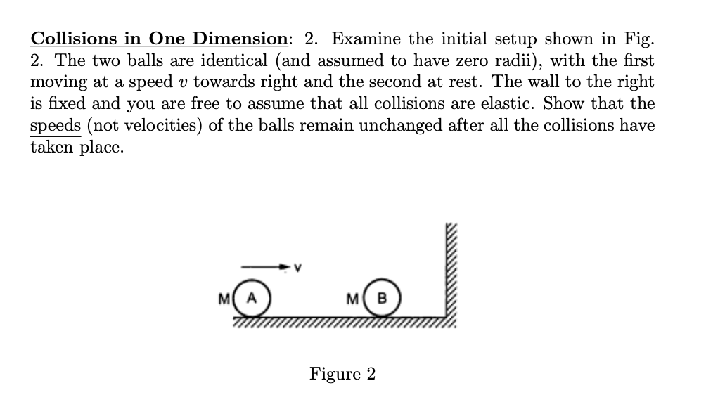 Solved Collisions in One Dimension: 2. Examine the initial | Chegg.com