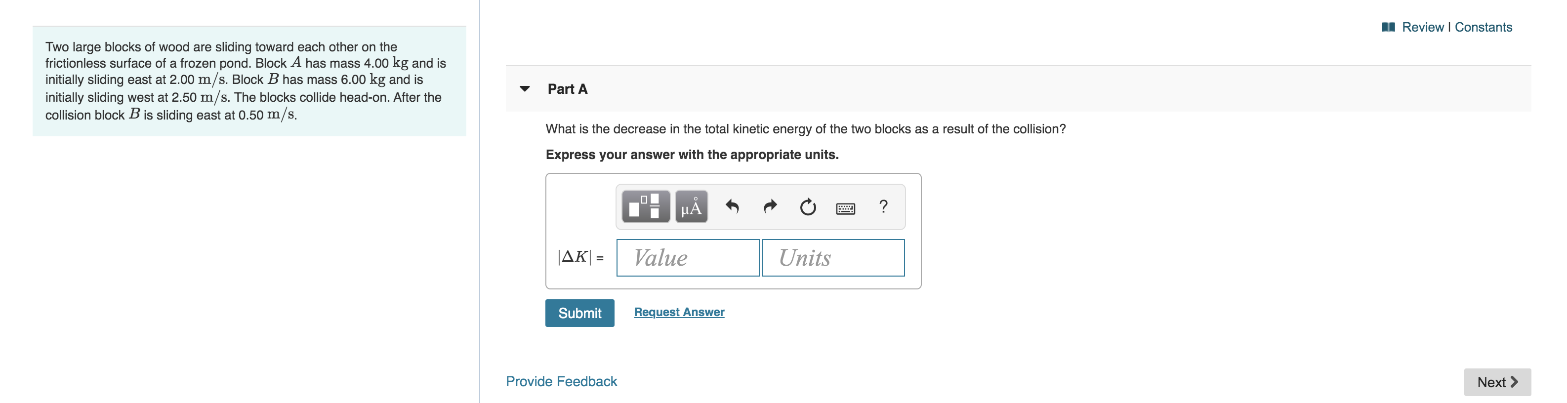 Solved Review I Constants Two large blocks of wood are | Chegg.com