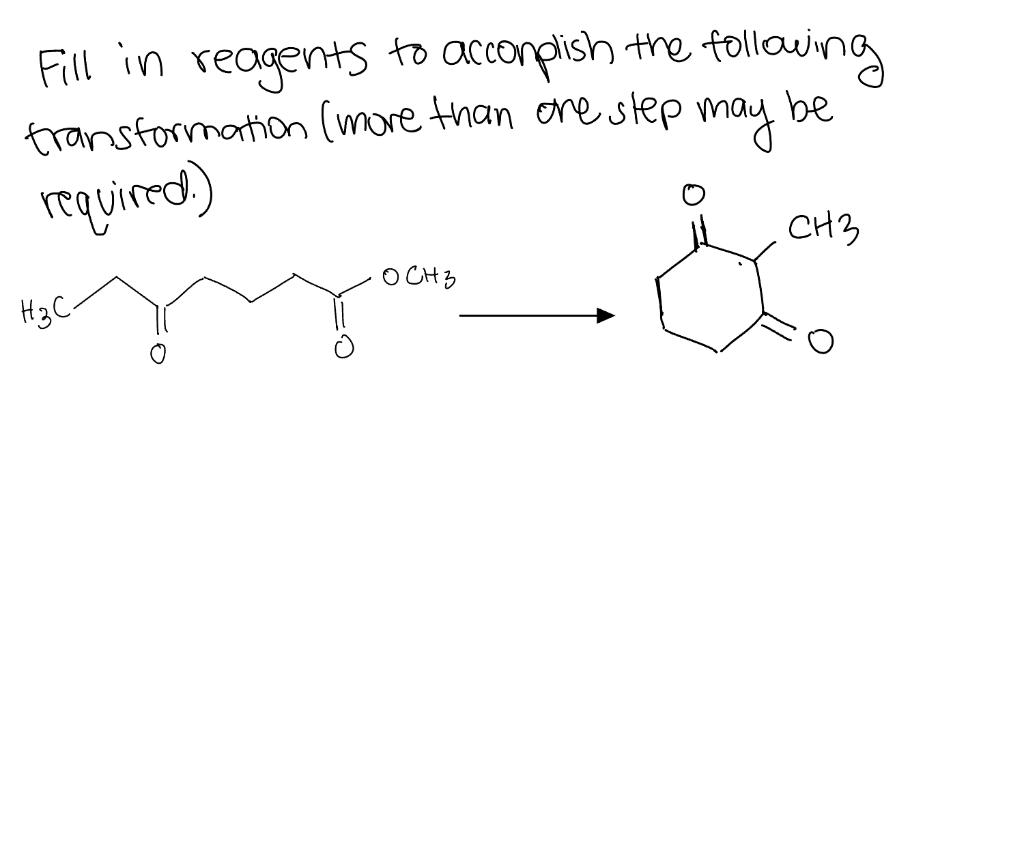 Solved Fill in reagents to acconplish the following | Chegg.com