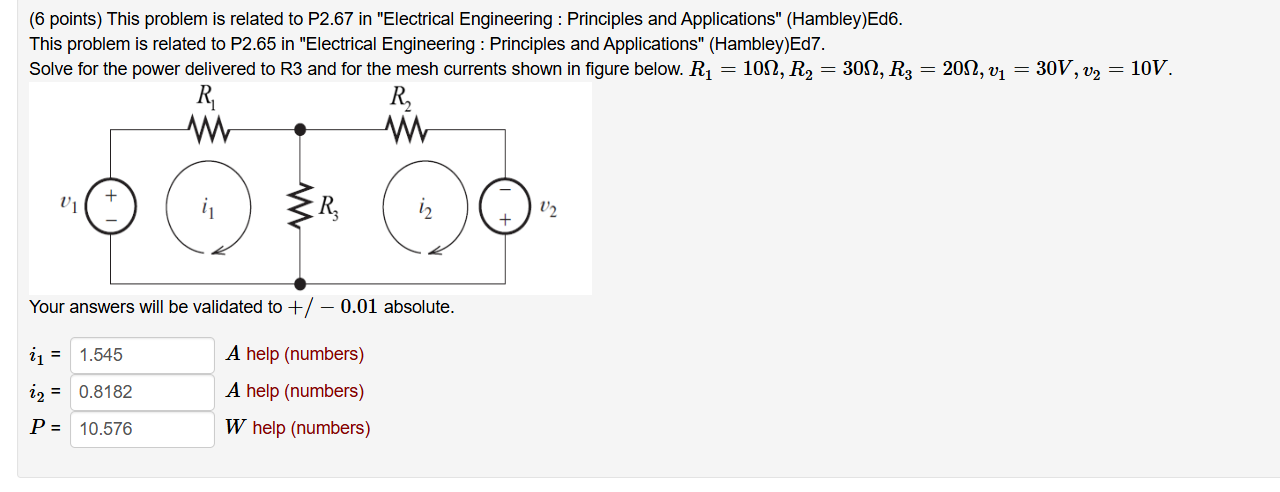 (6 ﻿points) ﻿This problem is ﻿related to P2.67 in | Chegg.com