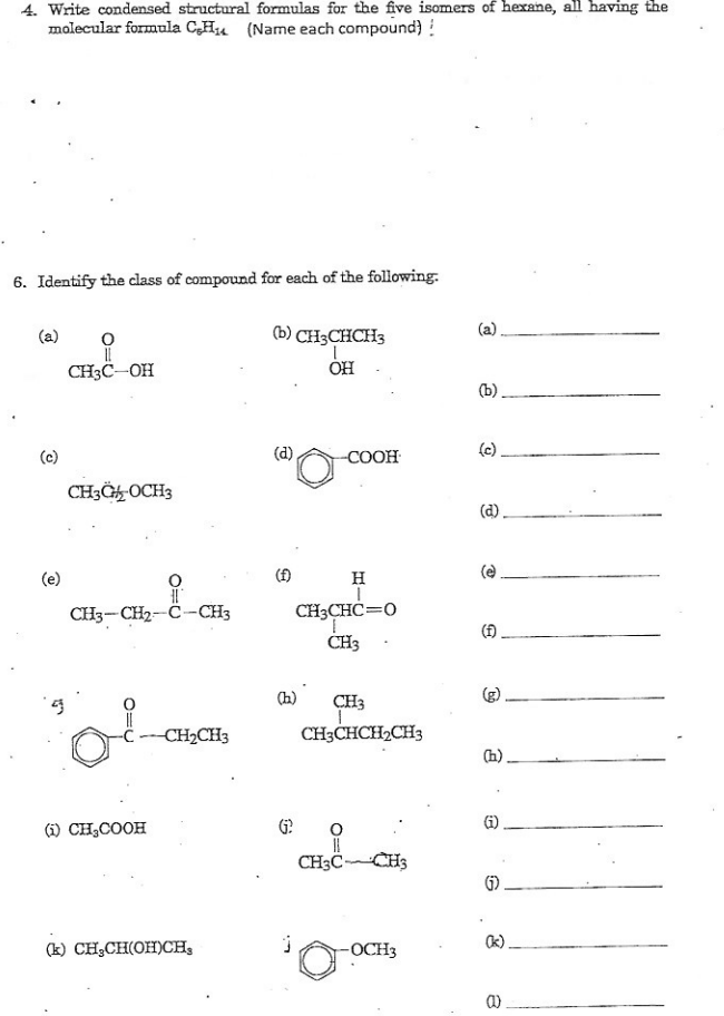 Hexane Condensed Structural Formula