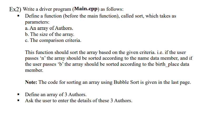 Solved Authors In this lab, you will write a program that | Chegg.com