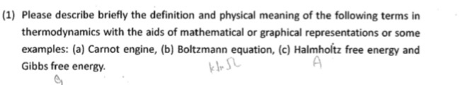 Solved (1) Please describe briefly the definition and | Chegg.com