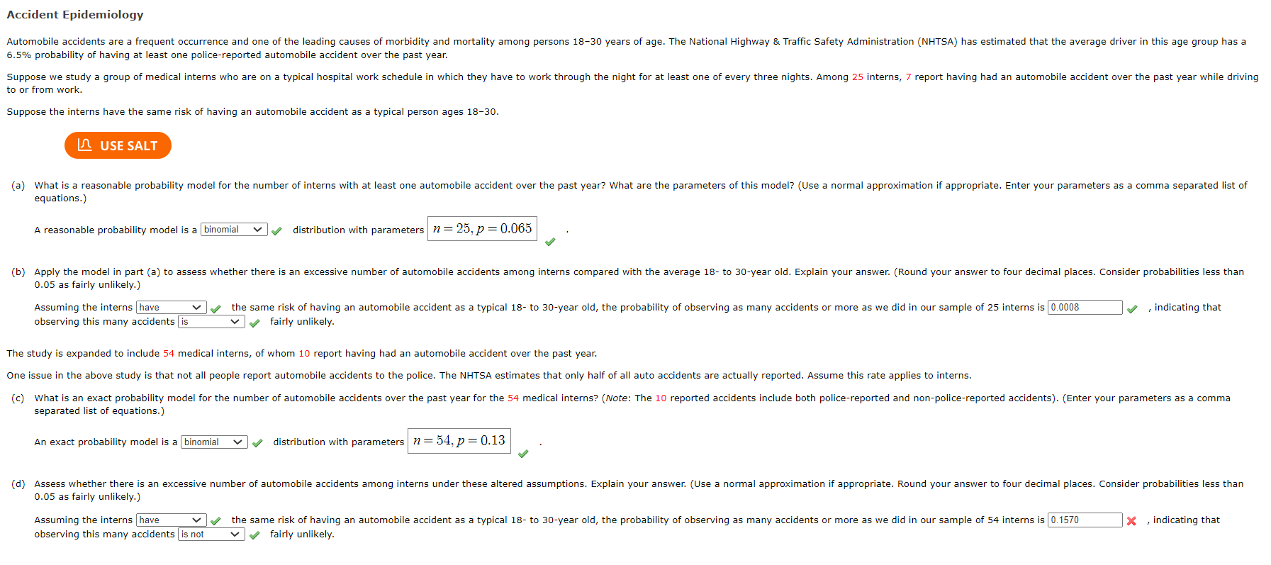 Solved Please help with part (d). What is the probability of | Chegg.com
