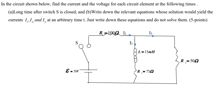 Solved In the circuit shown below, find the current and the | Chegg.com