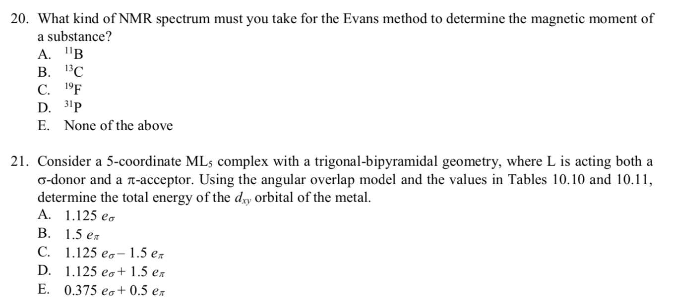 Solved 20. What kind of NMR spectrum must you take for the | Chegg.com
