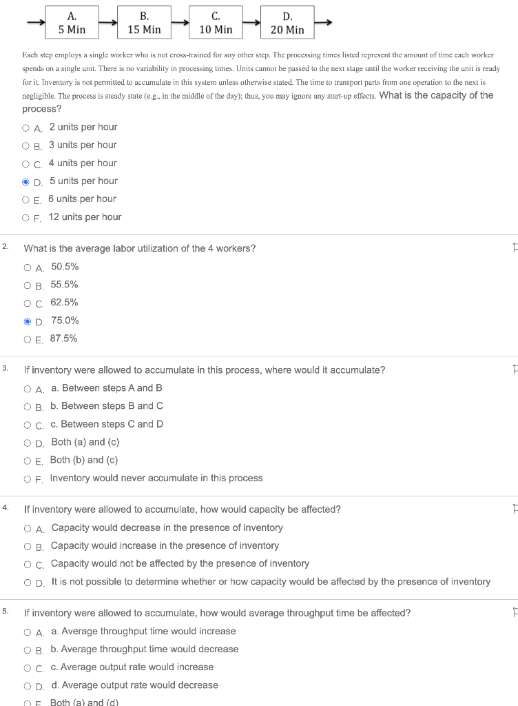 Solved A. 5 Min B. 15 Min C. 10 Min D. 20 Min Each step | Chegg.com