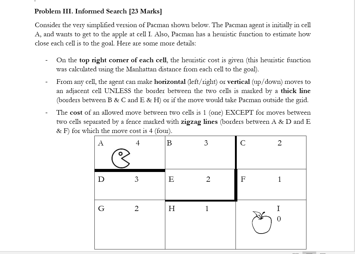 Solved [9 marks] A search tree using the greedy best | Chegg.com