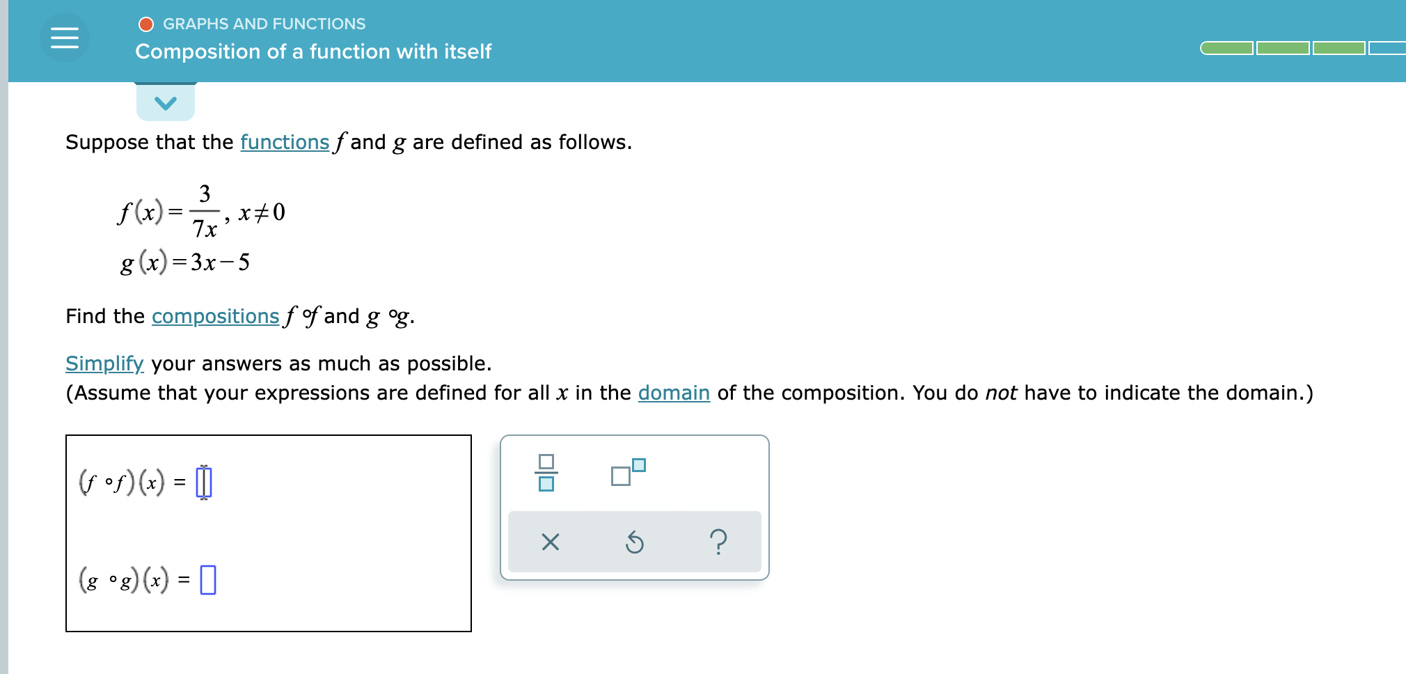 Solved III GRAPHS AND FUNCTIONS Composition of a function | Chegg.com