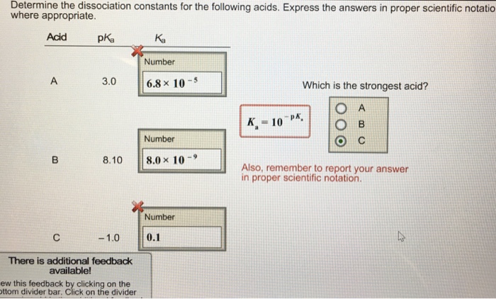 Solved Determine The Dissociation Constants For The