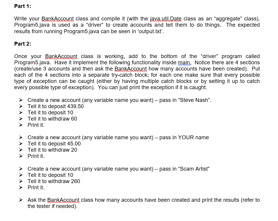 Solved CSC 110AB Program5 For this program, you will be the | Chegg.com