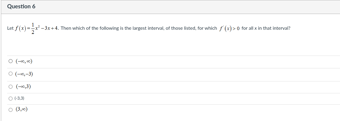 Solved Let f(x)=21x2−3x+4. Then which of the following is | Chegg.com