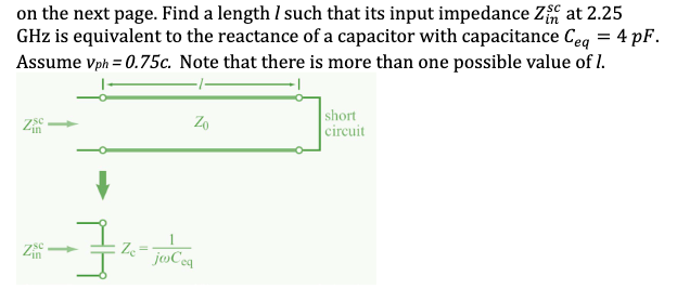 Solved 6. We showed in class how a short-circuited Tx line | Chegg.com