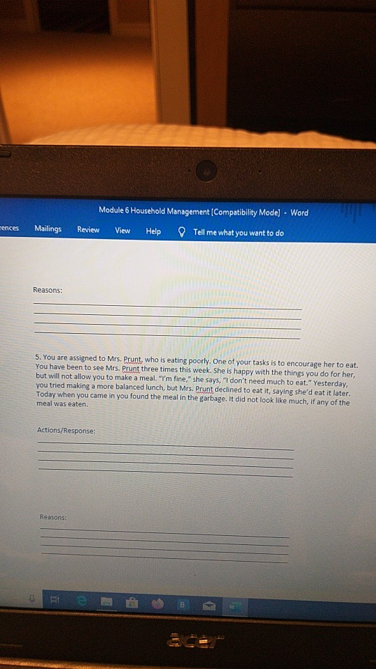 Solved Module 6 Household Management (Compatibility Mode] - | Chegg.com