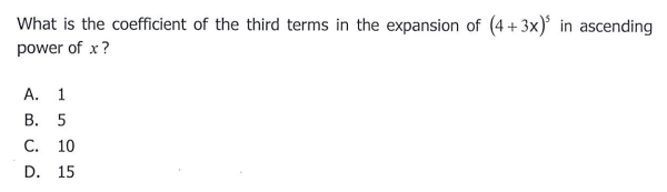Solved What is the coefficient of the third terms in the | Chegg.com