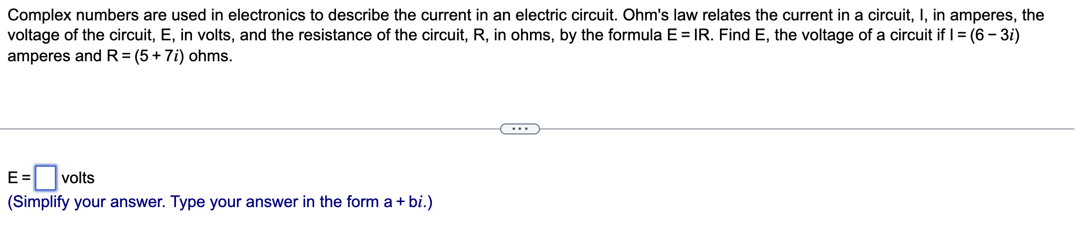 Solved Complex Numbers Are Used In Electronics To Describe 