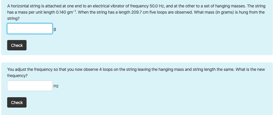 Solved A horizontal string is attached at one end to an | Chegg.com
