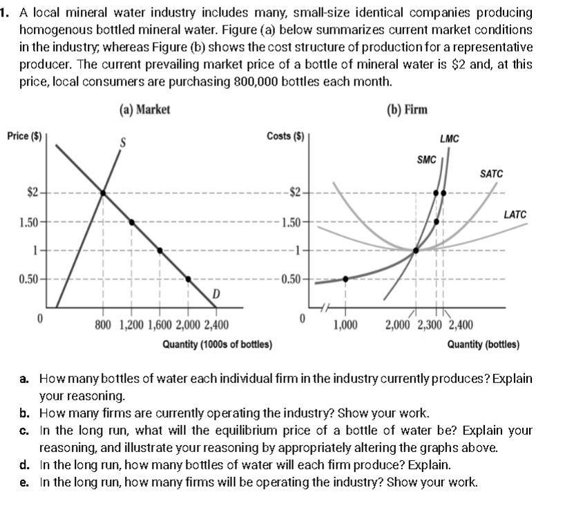Solved A local mineral water industry includes many, | Chegg.com