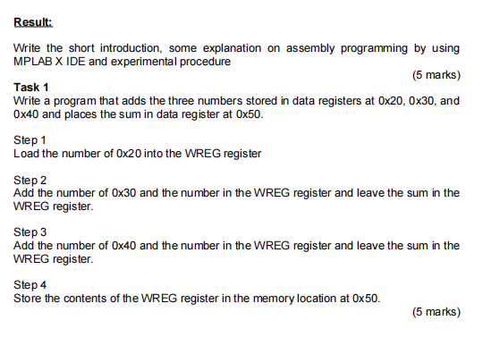 Solved Lab 1.70 marks Title: Assembly Programming Objective: | Chegg.com