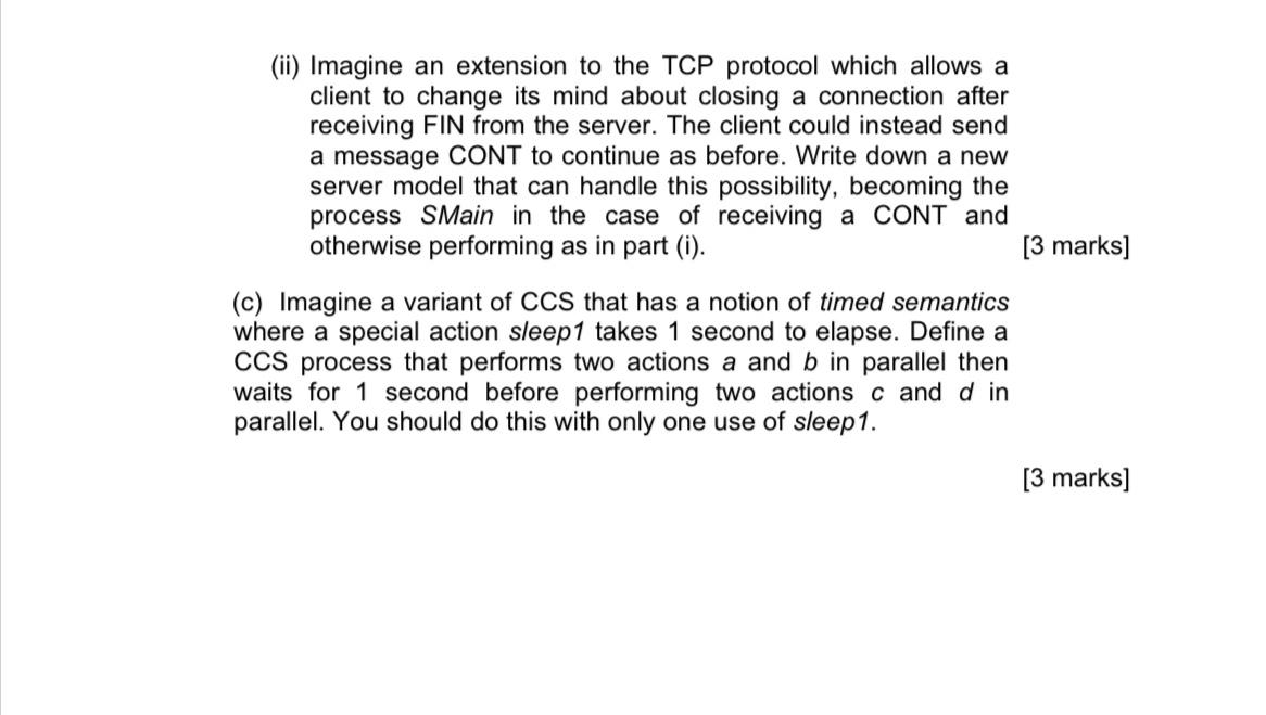 (b) The 'tear down' part of the TCP protocol (closing | Chegg.com