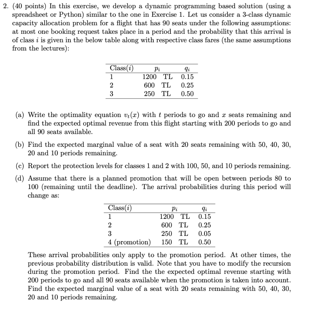 Solved (40 points) In this exercise, we develop a dynamic | Chegg.com Solved (40 points) In this exercise, we develop a dynamic | Chegg.com