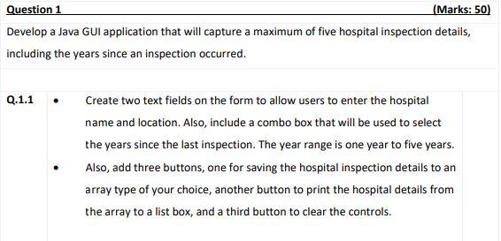 Solved Develop a Java GUI application that will capture a | Chegg.com