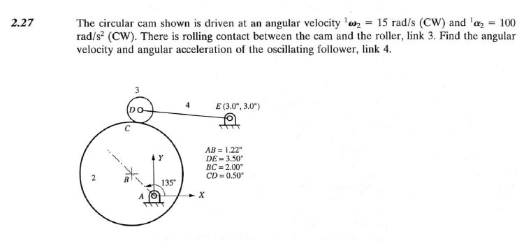 Solved the circular cam shown is driven at an angular | Chegg.com