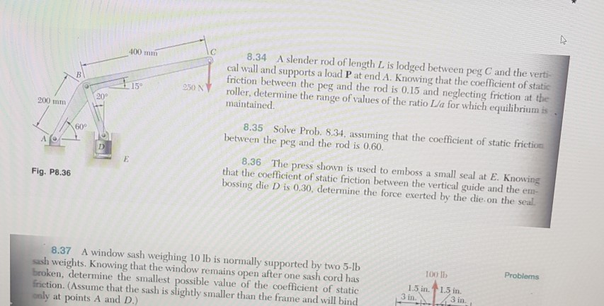 Solved 8.2 Determine whether the block shown is in | Chegg.com