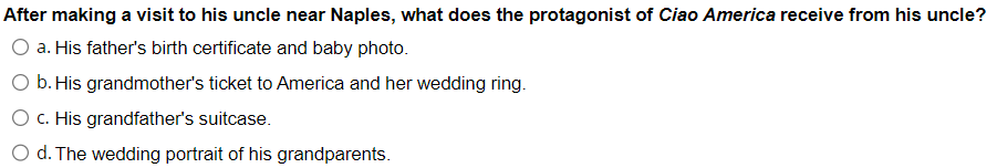 After making a visit to his uncle near Naples, what | Chegg.com