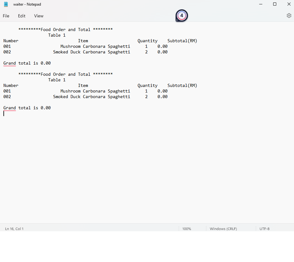 Solved The subtotal and total keeps showing 0.00 when a | Chegg.com