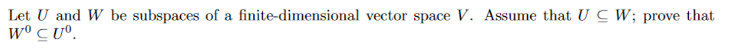 Solved Let U and W be subspaces of a finite-dimensional | Chegg.com