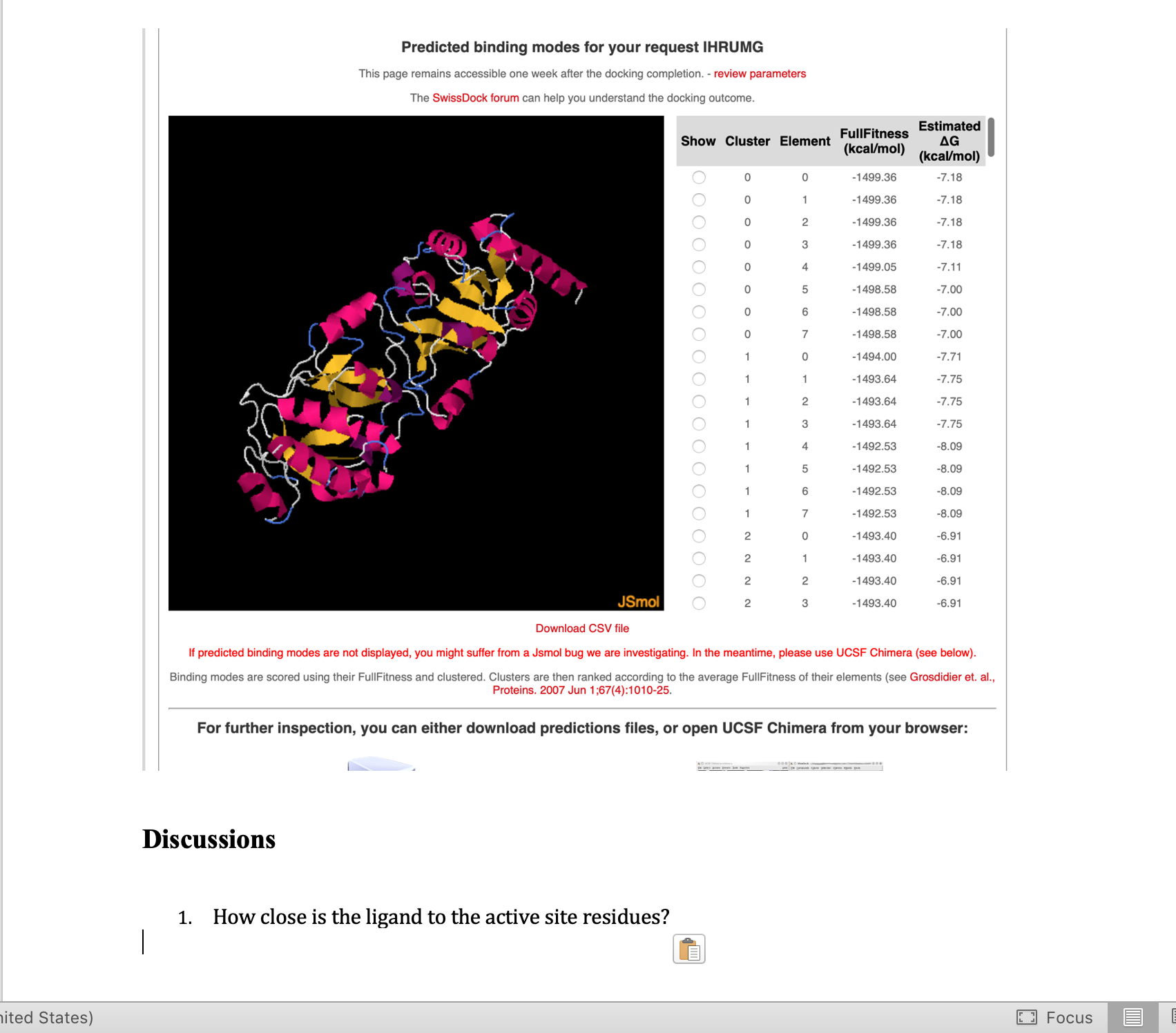 Solved Predicted Binding Modes For Your Request Ihrumg This