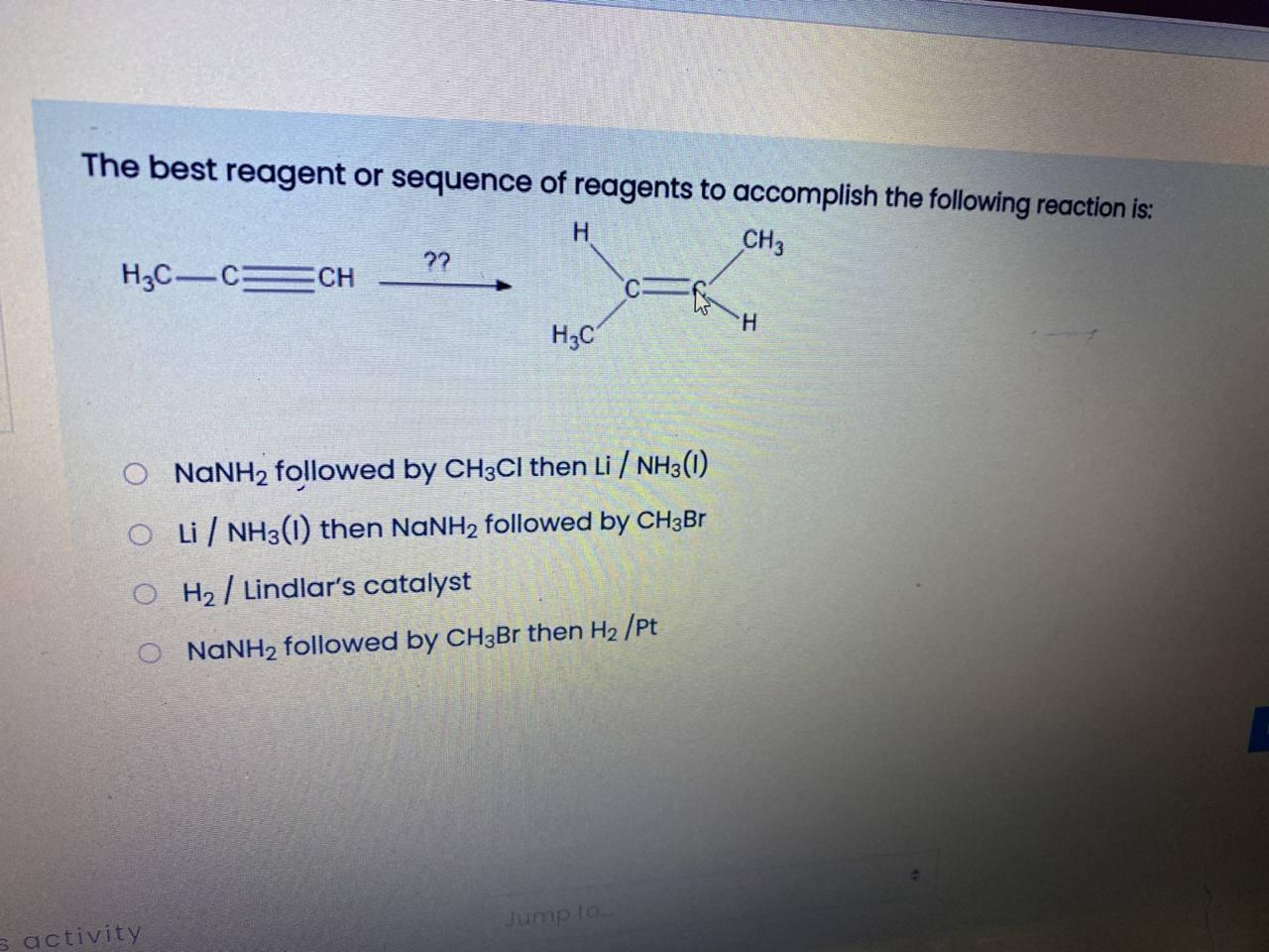 Solved The best reagent or sequence of reagents to | Chegg.com