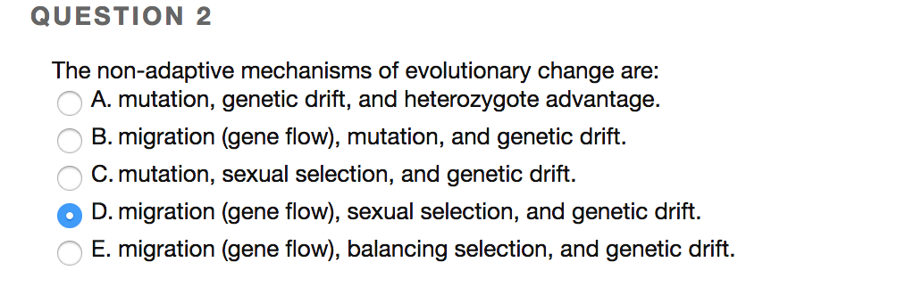 Solved QUESTION 2 The non-adaptive mechanisms of | Chegg.com