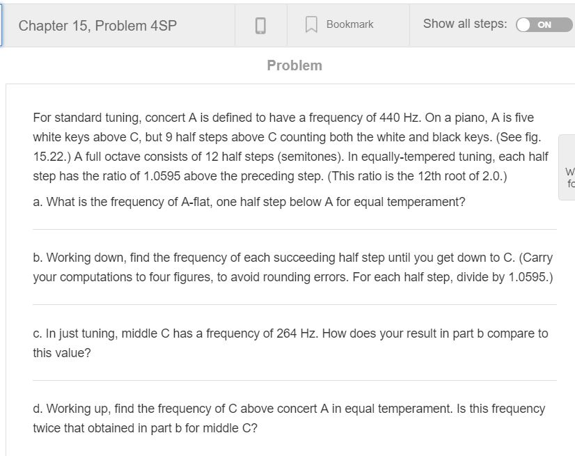 Chapter 15, Problem 4SP Bookmark Show all steps ON | Chegg.com