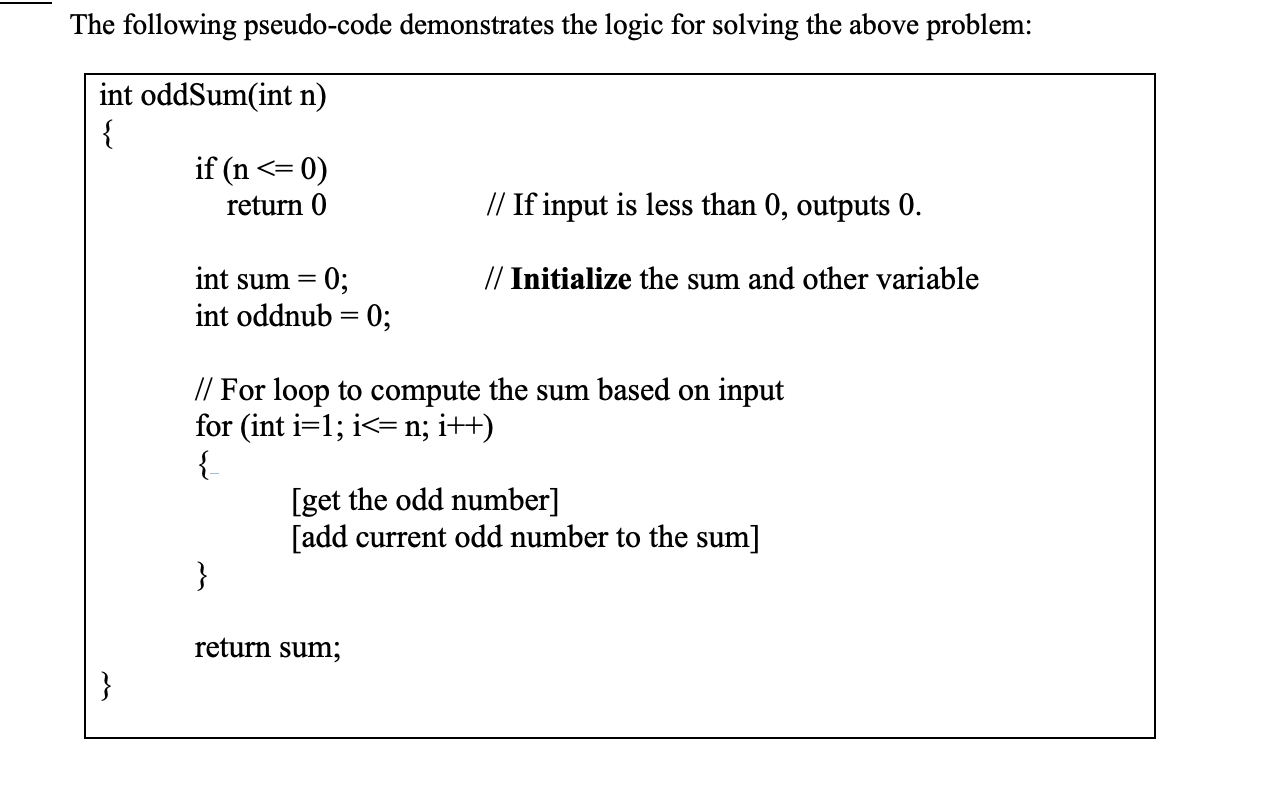 Solved Please Help Me With Finding The Odd Number And Sum