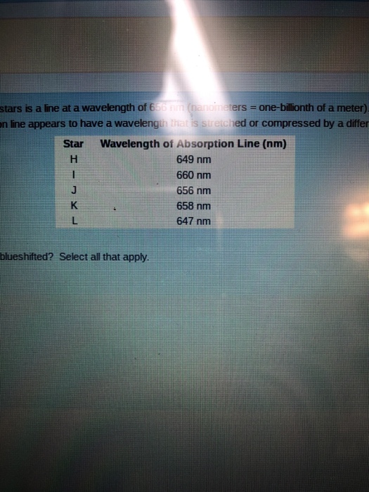 Solved ters = one-billionth of a meter) stars is a line at a | Chegg.com